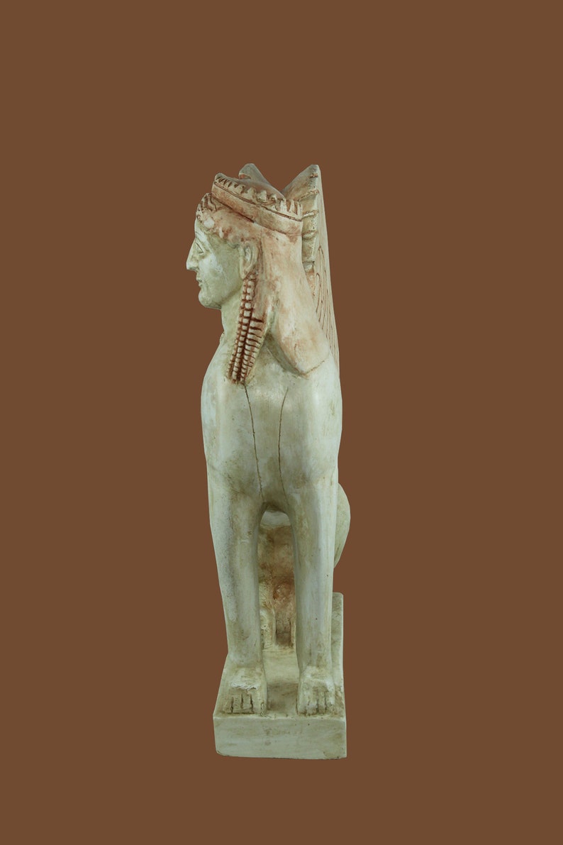 Greek Sphinx Plaster Large Statue Casting Greek Mythology - Etsy