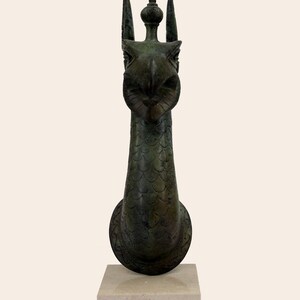 Griffin Bird Head Statue, Greek Mythology Creature Solid Bronze Statue ...