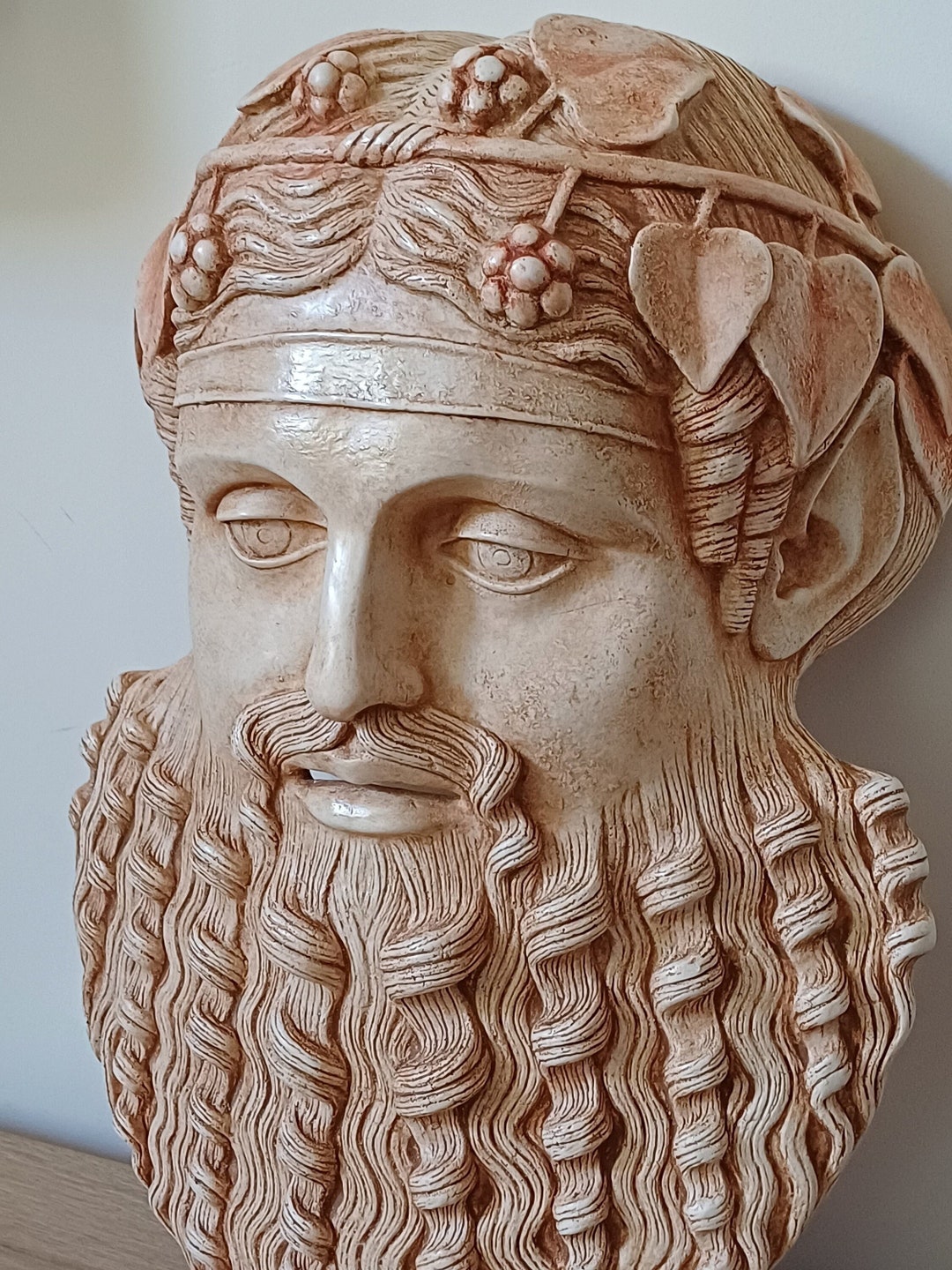 Greek God Dionysus Wall Mask, Bacchus God of Wine, Handmade Artifact ...