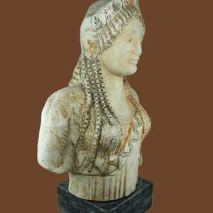 Korai Kore Acropolis Statue, Collectible Female Greek Athens Statue ...