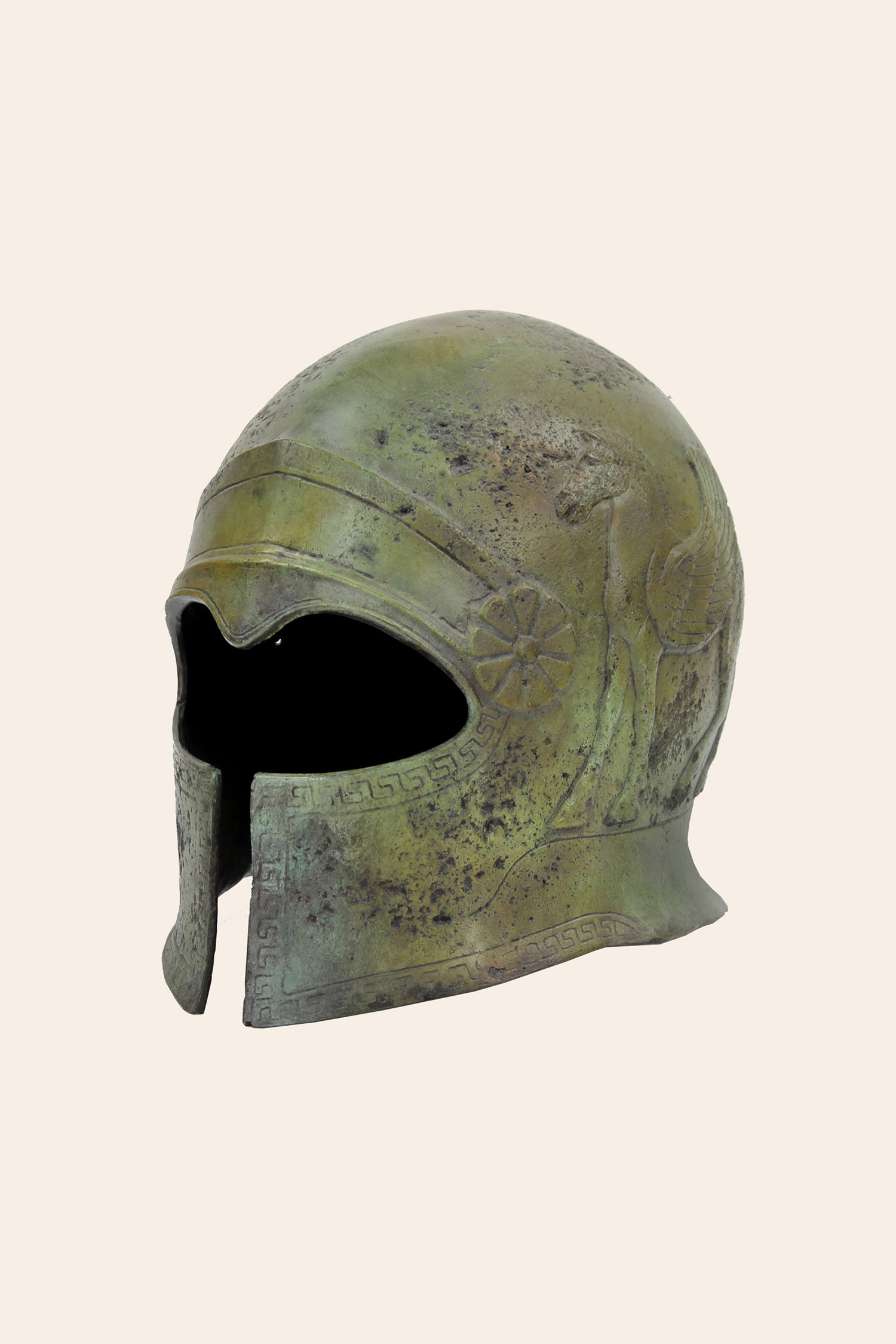 Crete Pegasus Helmet Greek Bronze Warrior Helmet Engraved - Etsy