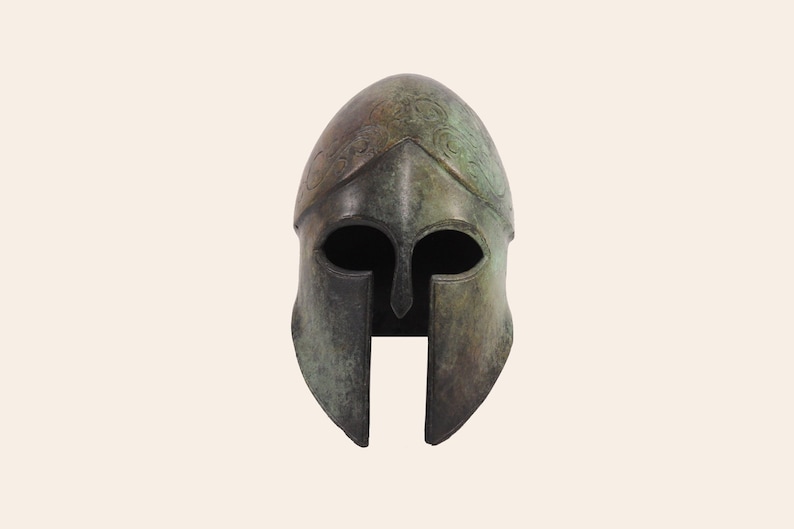 Greek Spartan Corinthian Helmet Bronze Sculpture Greek Quality Artifact ...