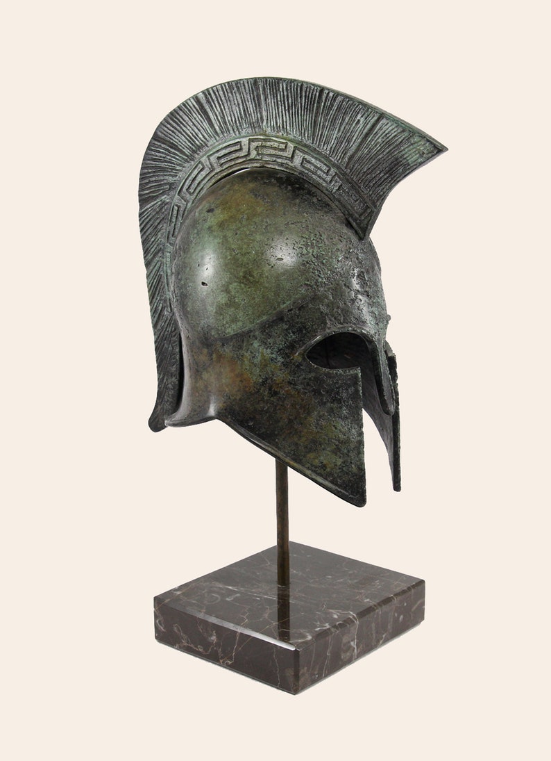 Meandros Crested Helmet Ancient Greek Bronze Corinthian Helmet Greek ...