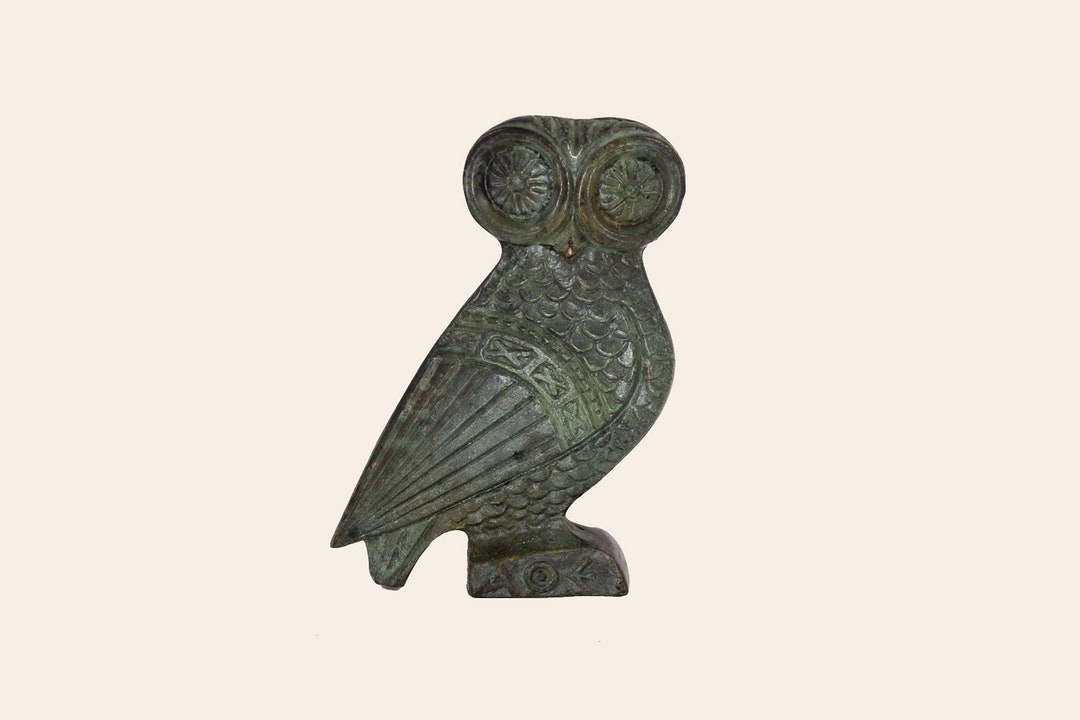 Owl of Athena Ancient Greek Sacred Owl of Athens Bronze Art Museum ...