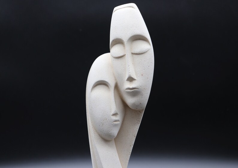 Devotion Couples Porestone Figurine Art Large Statue - Etsy
