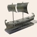 Trireme Bronze Ship Statue Table Top Display, Penteconter Ship ...