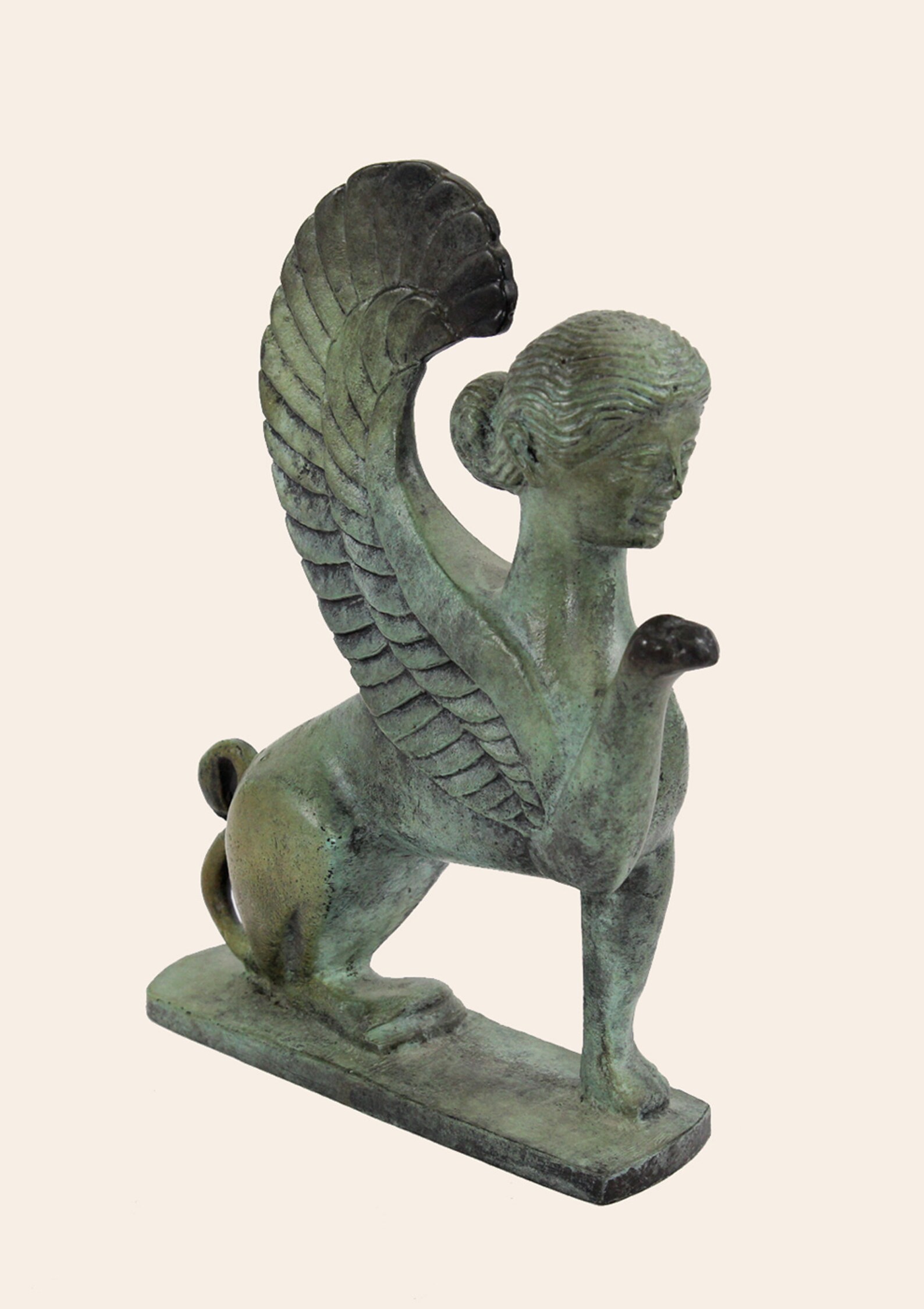 Greek Sphinx Bronze Sculpture Handmade Sphinx Art Collectible Statue ...