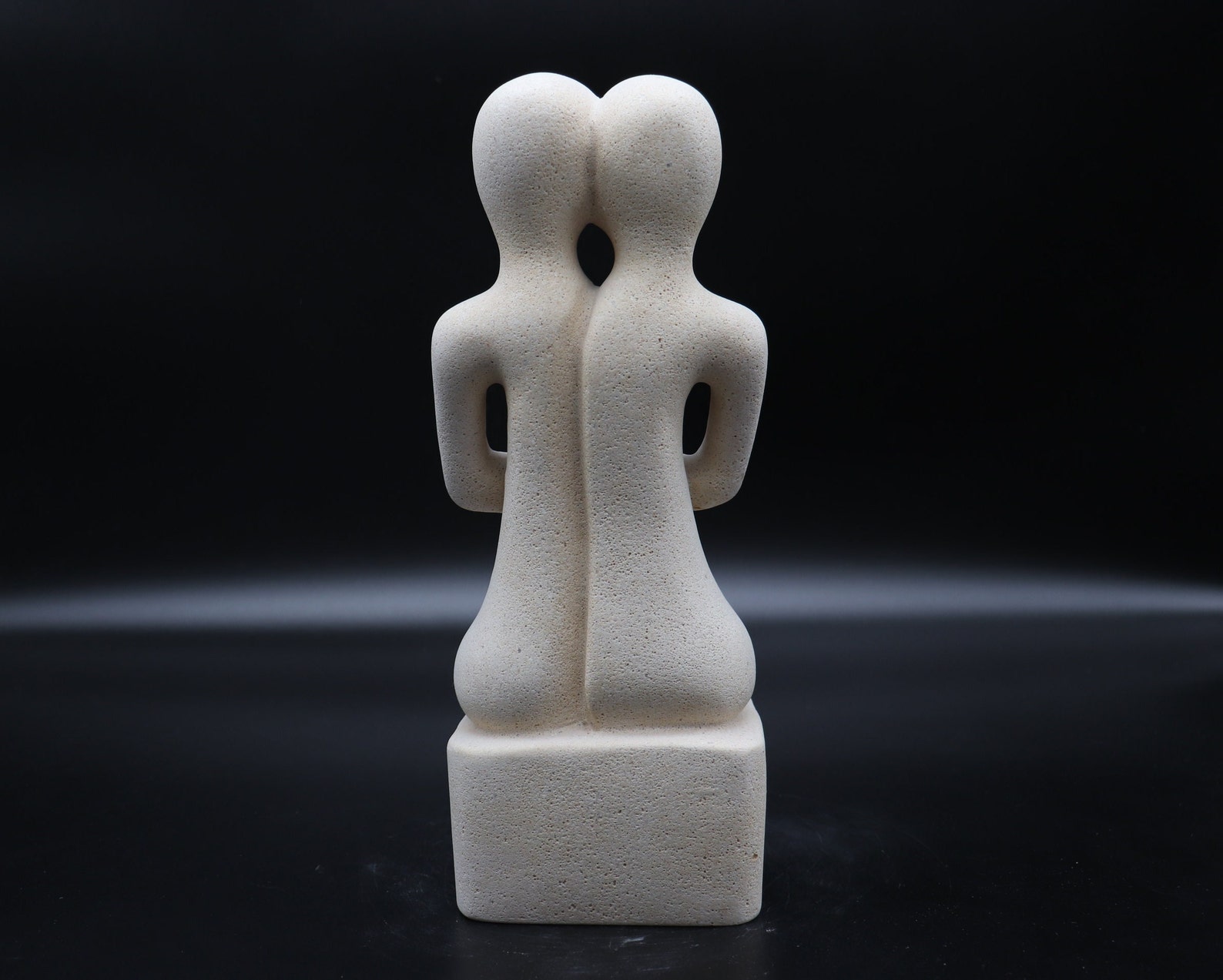 Lovers Porestone Figurine Art Large Seated Statue Figurine - Etsy
