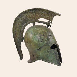 Greek Spartan Corinthian Helmet With Snake Crest Engraved Adornment ...