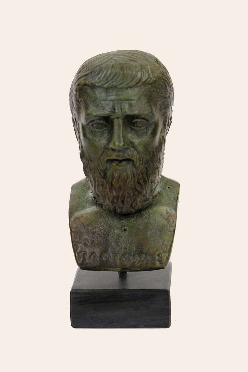 Plato Buste standbeeld Grieks filosoof en denker massief - Etsy Nederland