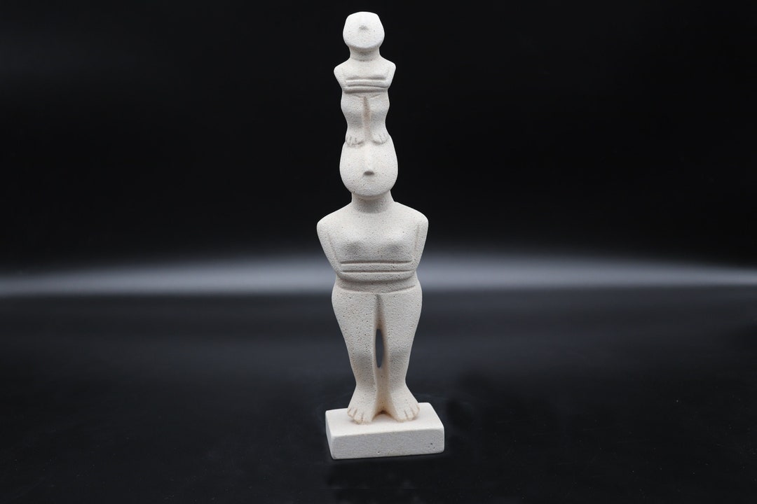 Cycladic Figurine Mother and Child, Ancient Greek Inspired Large ...
