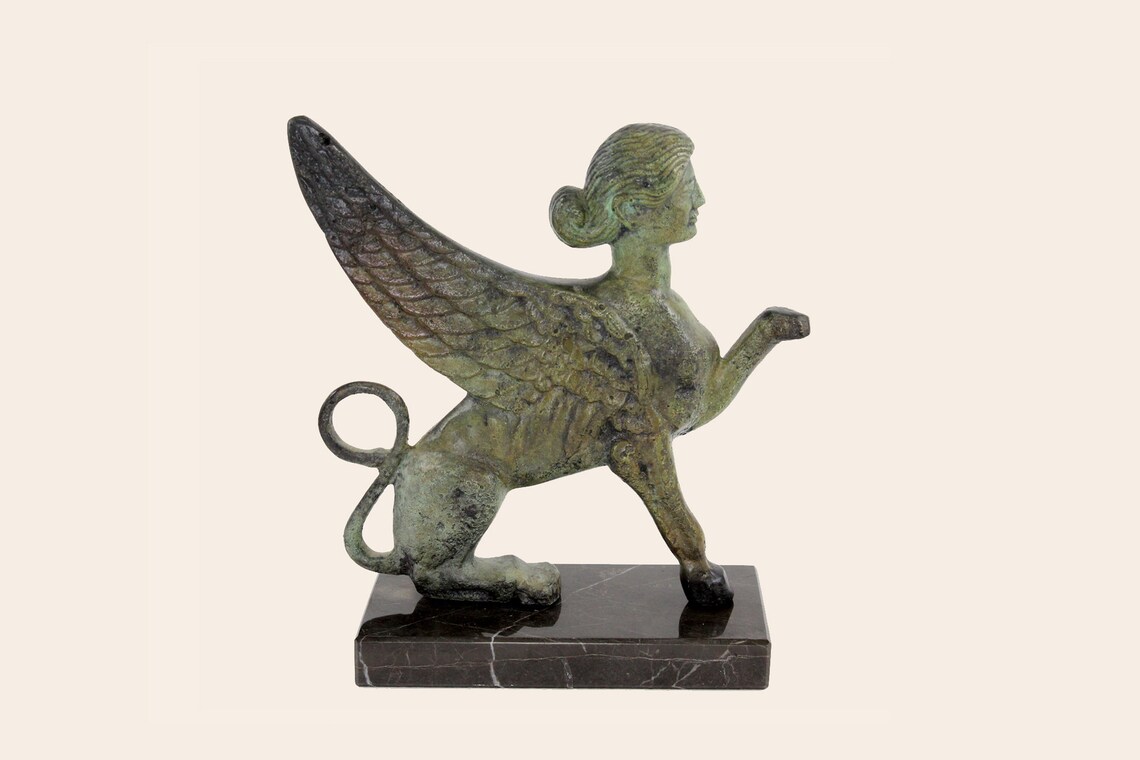 Greek Sphinx Sculpture Bronze Sculpture Art Collectible Greek | Etsy