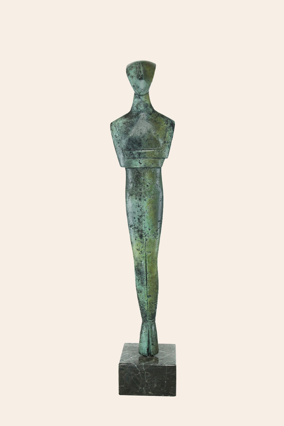 Cycladic Greek Sculpture Feminine Idol Bronze Art Original Artifact ...