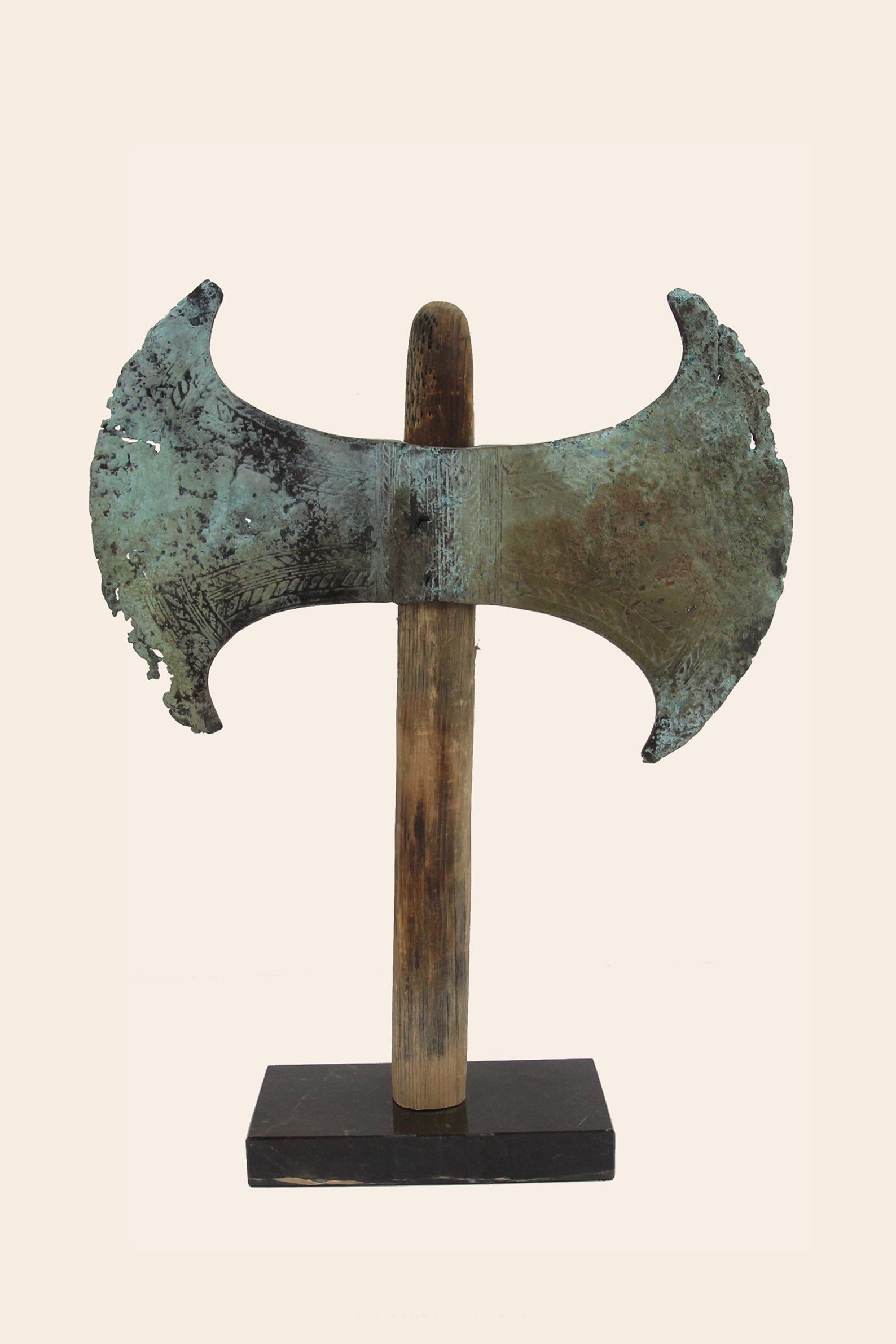 War Axe Labrys Wooden Handle Crete Greek Minoan Weapon | Etsy