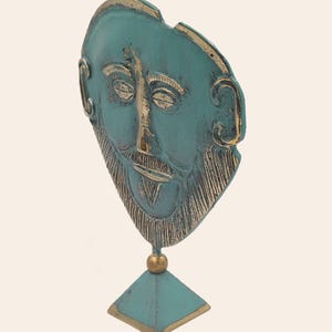 Agamemnon Mask, Bronze Statue of Agamemnon, Trojan War King, Bronze ...