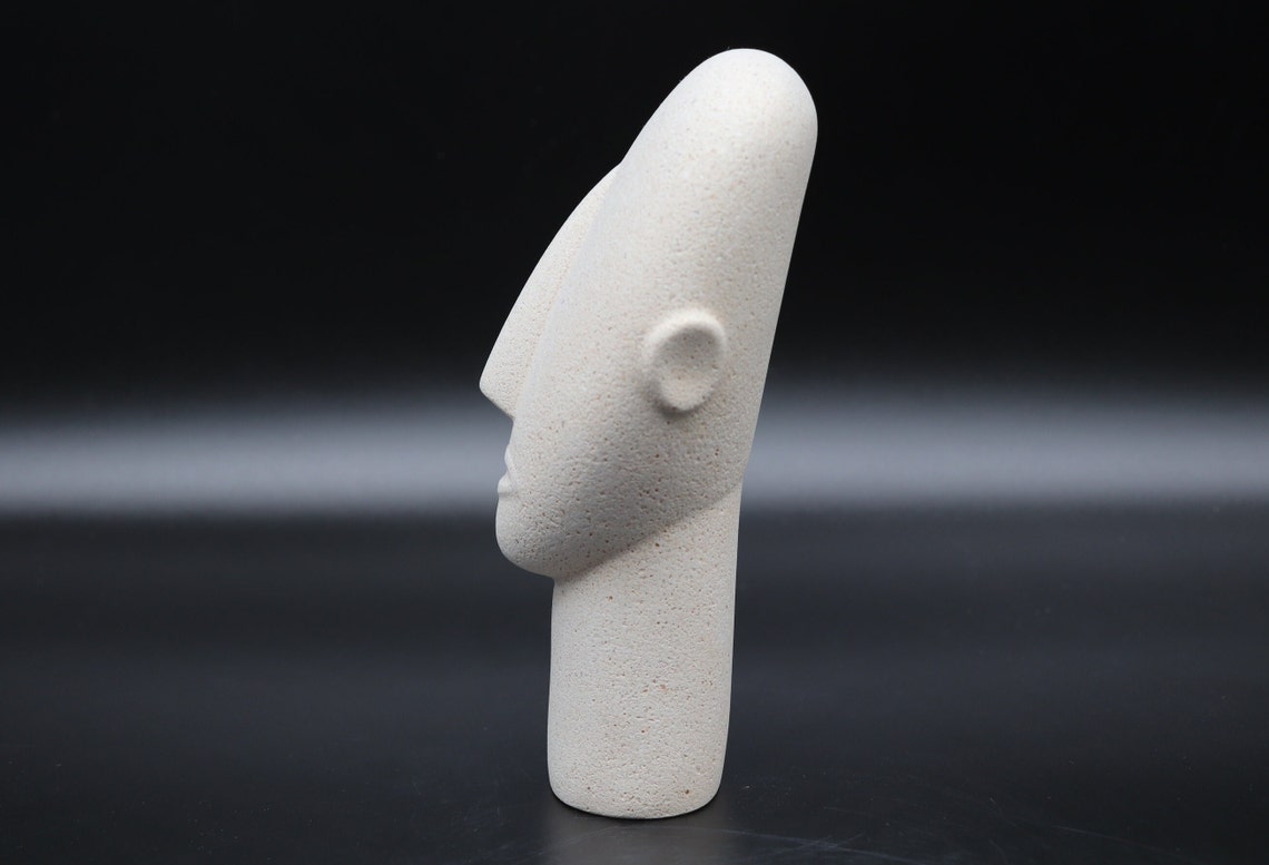 Idol Head Porestone Statue, Cycladic Museum Replica Figurine, Art ...
