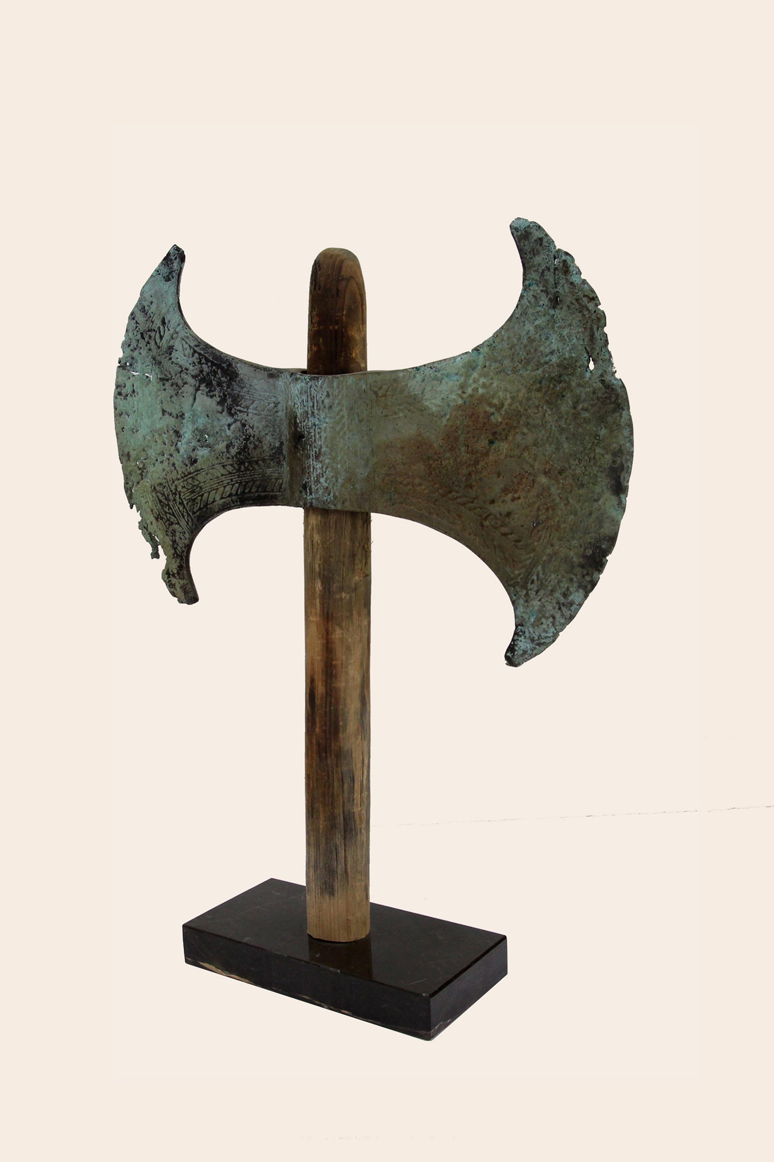 War Axe Labrys Wooden Handle Crete Greek Minoan Weapon | Etsy