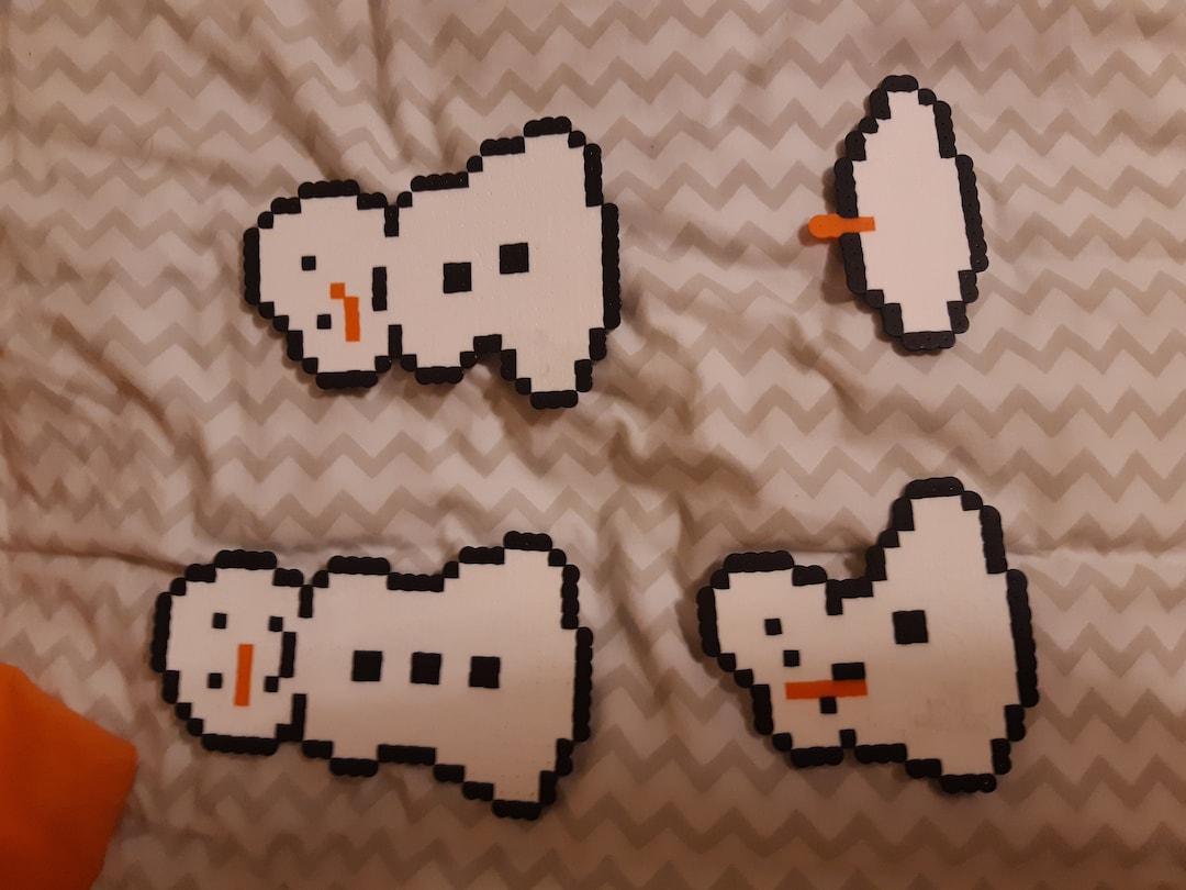 UNDERTALE Snowman Perler Bead Sprite Set - Etsy