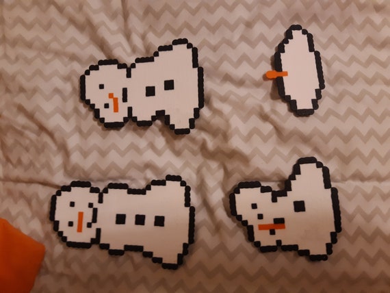UNDERTALE Snowman Perler Bead Sprite Set | Etsy Ireland