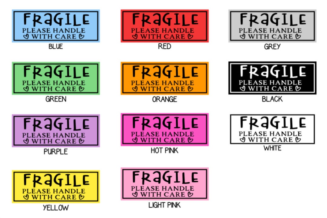 Personalised Fragile Stickers, Packaging, Handle With Care, Business ...