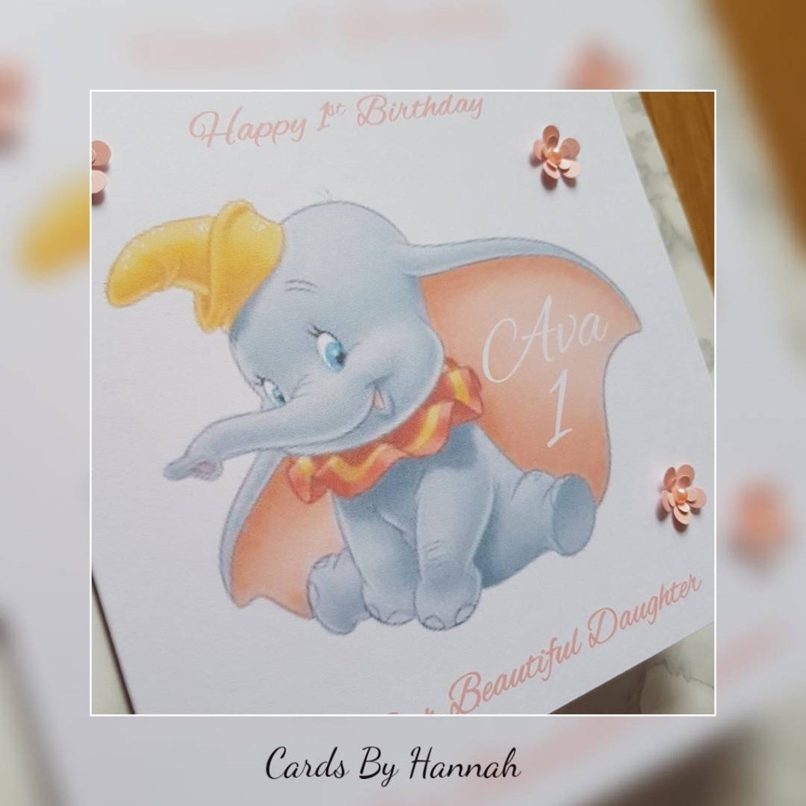 Dumbo 1st birthday card personalised personalized custom | Etsy