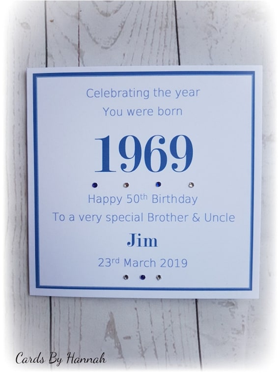 The year you were born birthday card birth year personalised | Etsy ...