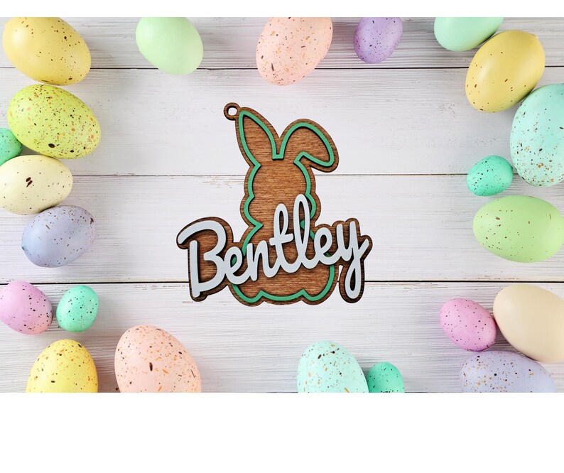Personalized 3D Easter Basket Tags/easter Name Tag/laser Cut Bunny - Etsy
