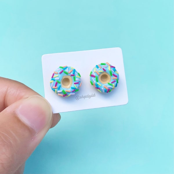 Donut Stud Earrings Etsy Uk