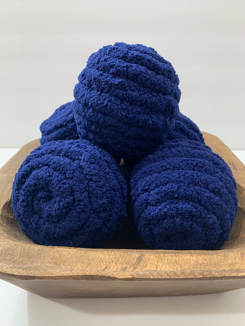 Navy Blue Decorative Yarn Ornament Balls Wreath Attachments - Etsy