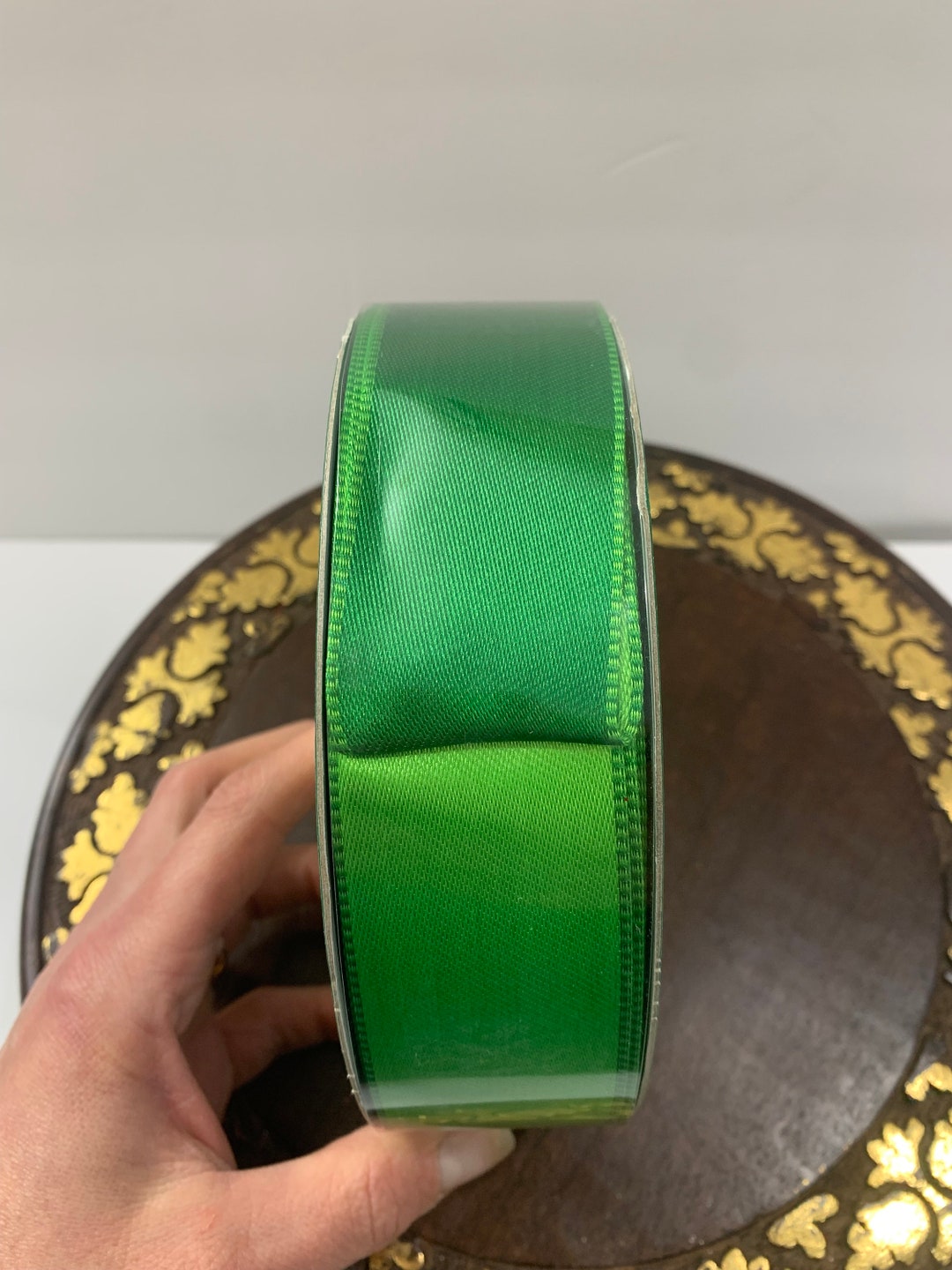 Green Satin 2 Sided Ribbon, WIRED50 Yard Roll 1.5 Inch, Kirkland Ribbon ...