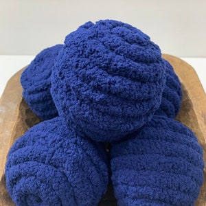 Navy Blue Decorative Yarn Ornament Balls, Wreath Attachments, Nautical ...