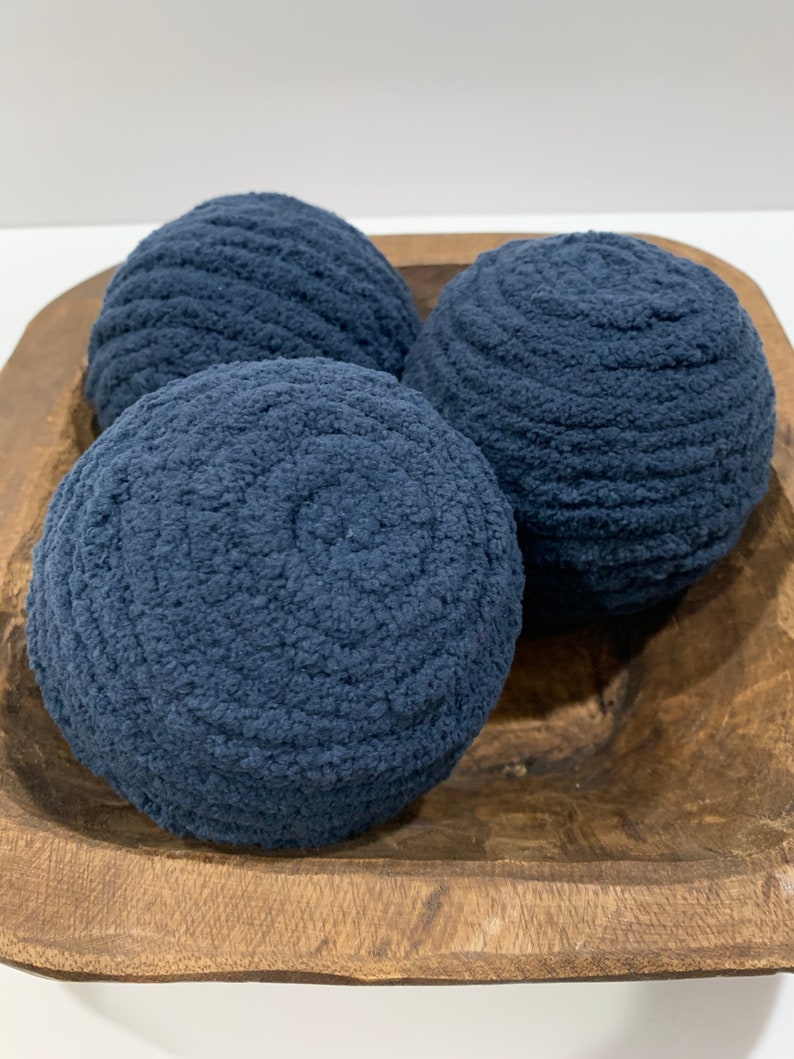 Navy Blue Decorative 4.5 Inch Ornament Yarn Balls Wreath - Etsy