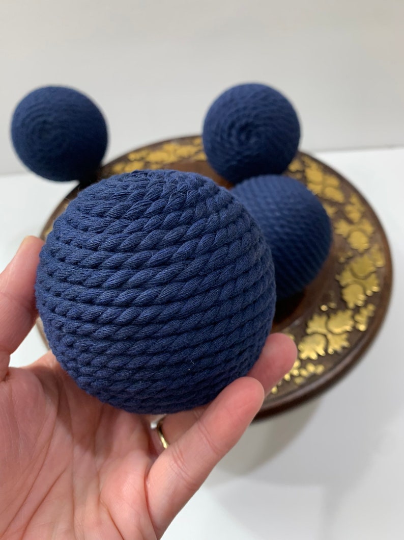 Navy Blue Nautical Decorative Rope Ornament Balls, Wreath Attachments ...