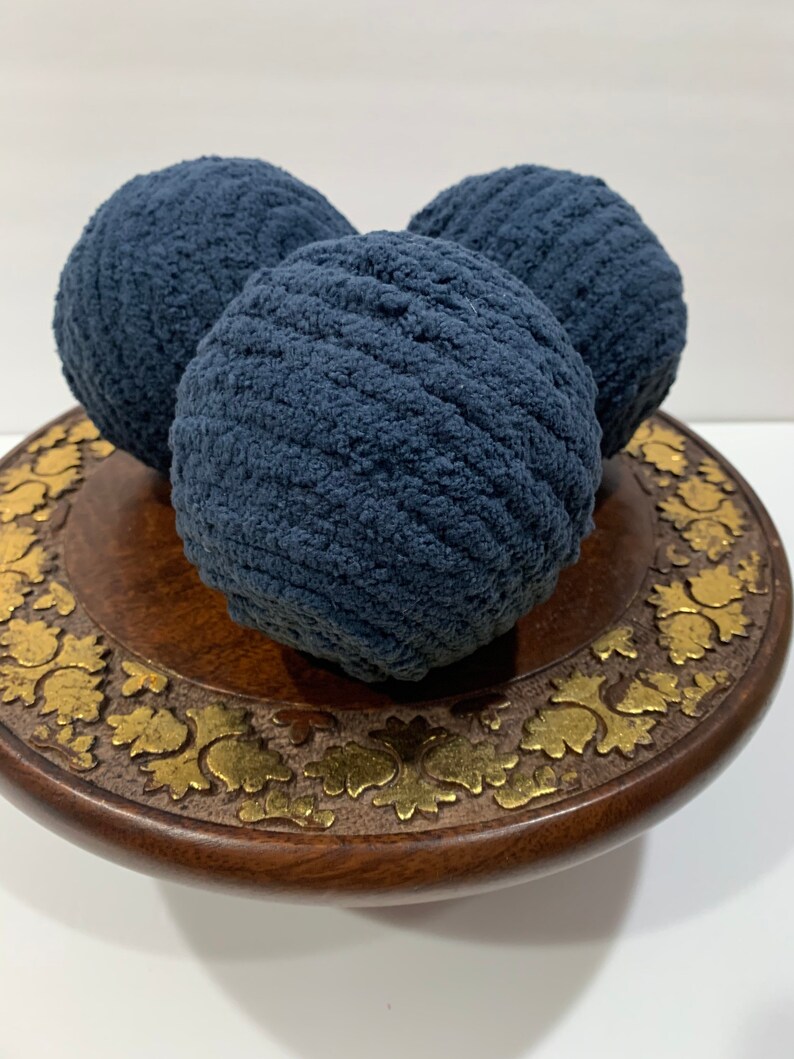 Navy Blue Decorative 4.5 Inch Ornament Yarn Balls Wreath - Etsy