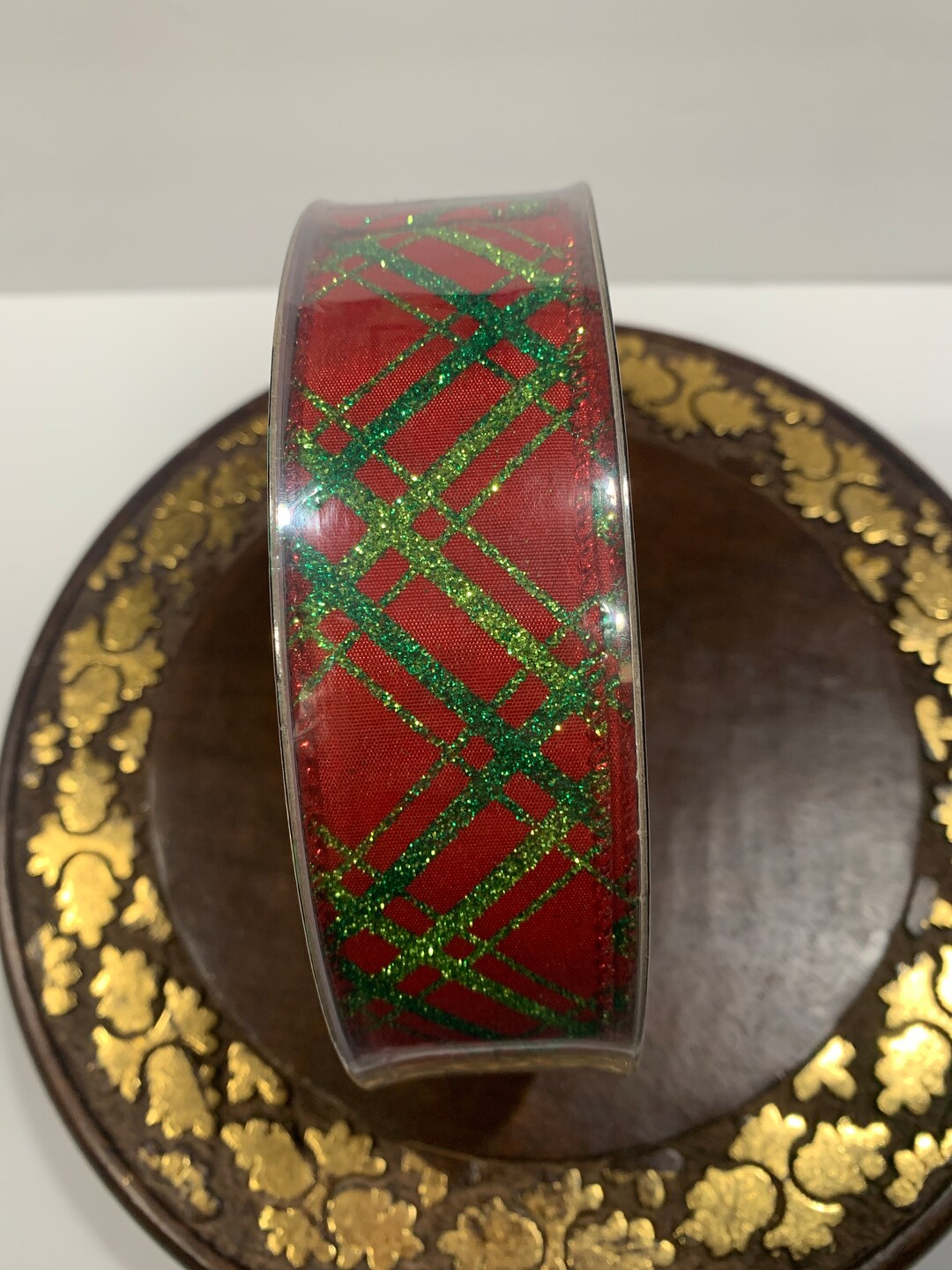 Red and Green Satin Christmas Ribbon, WIRED50 Yard Roll 1.5 Inch ...