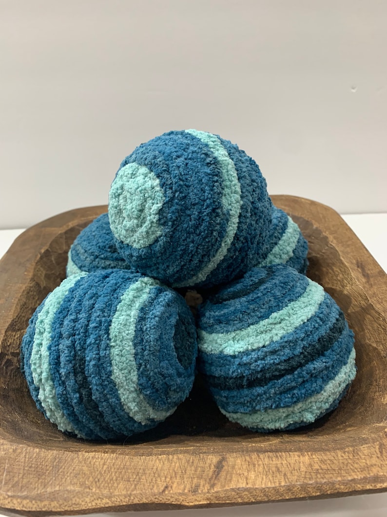 Teal Decorative Ornament Balls: Multicolored Swirls, Bowl Filler (set ...