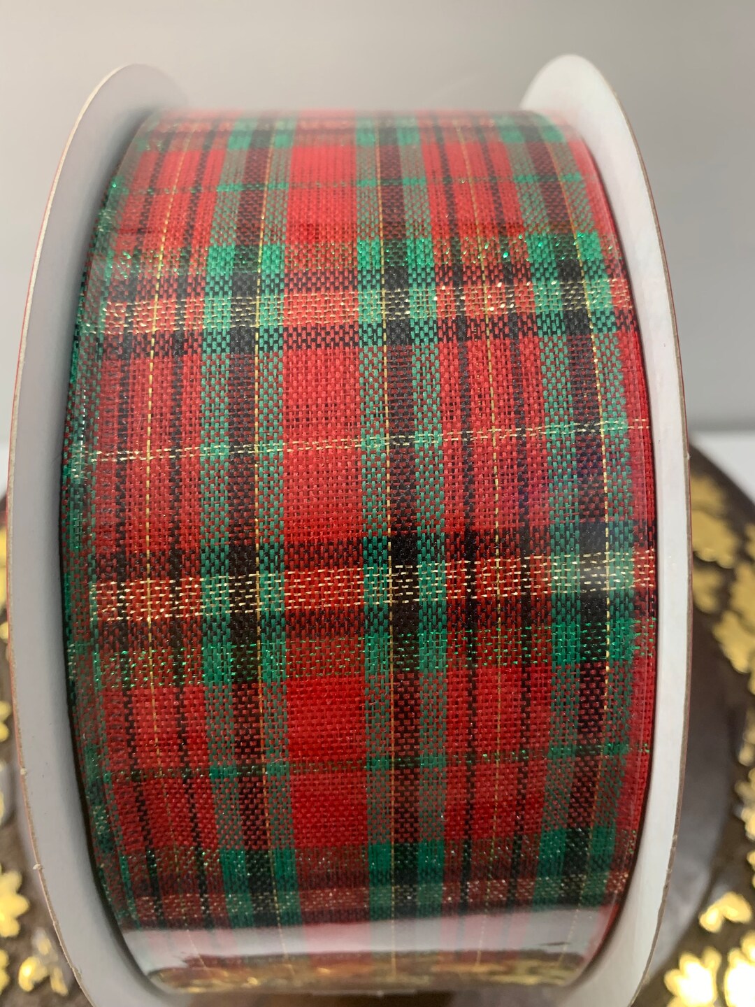 Christmas Plaid Ribbon, WIRED *90 Feet Roll 2.5 Inch, Holiday Ribbon ...