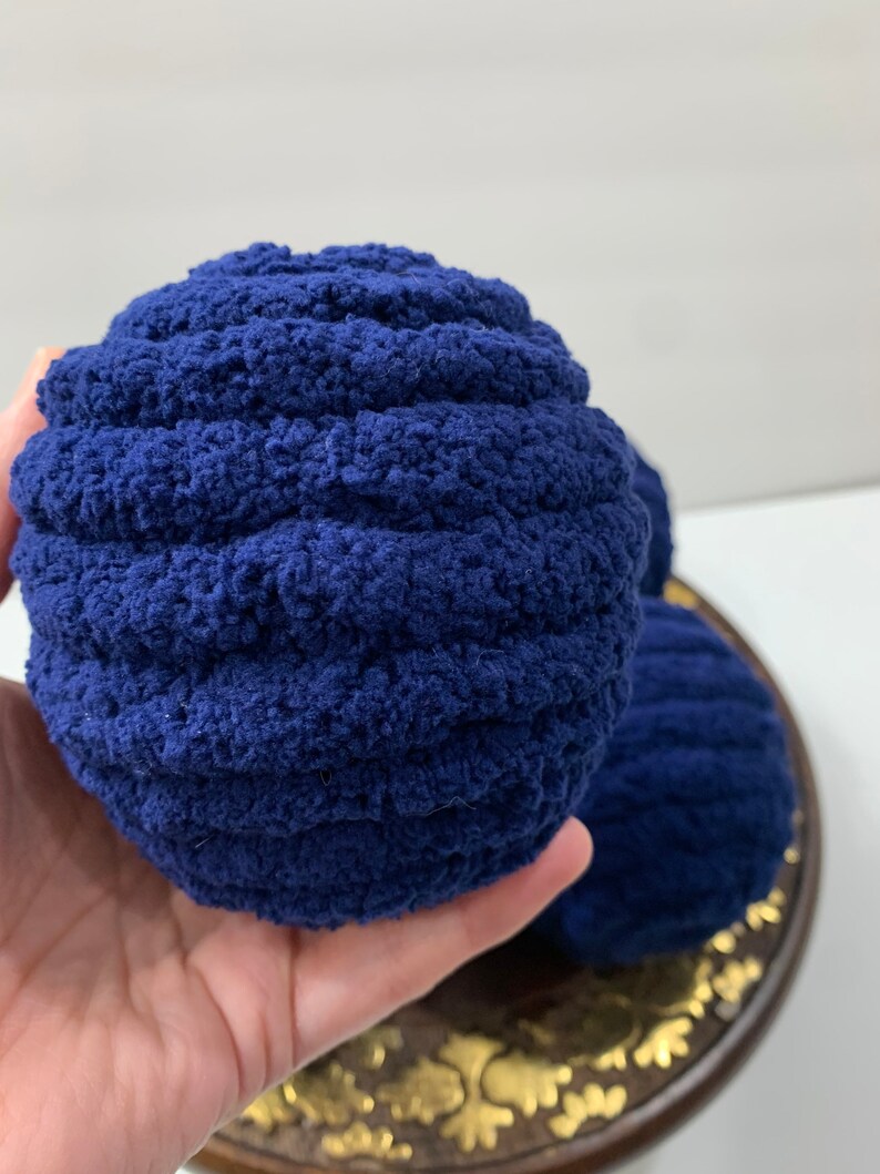 Navy Blue Decorative Yarn Ornament Balls Wreath Attachments - Etsy