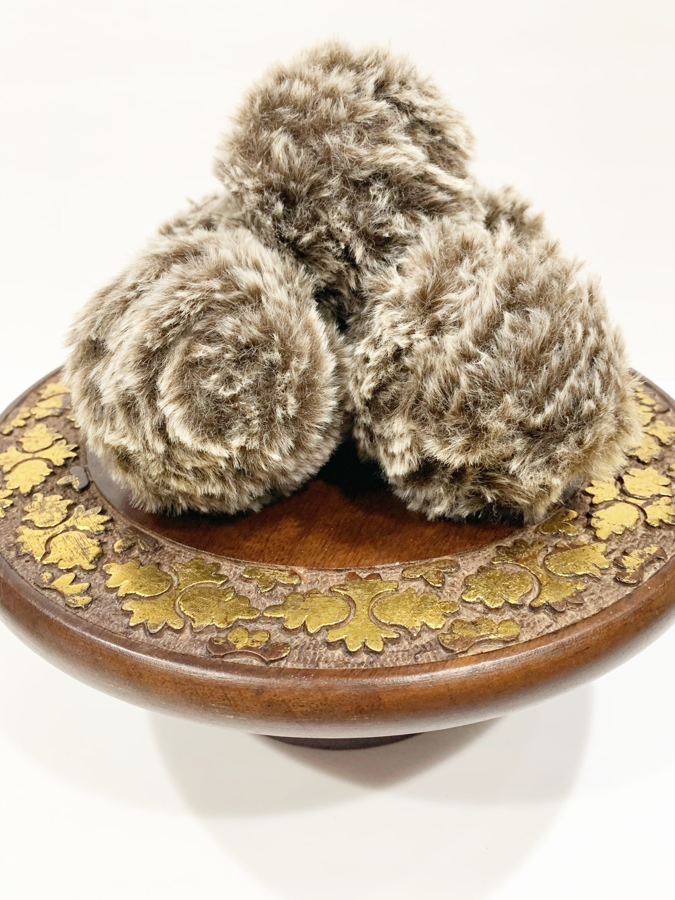 Faux Fur Decorative Ornament Balls Wreath Attachments Tiered | Etsy