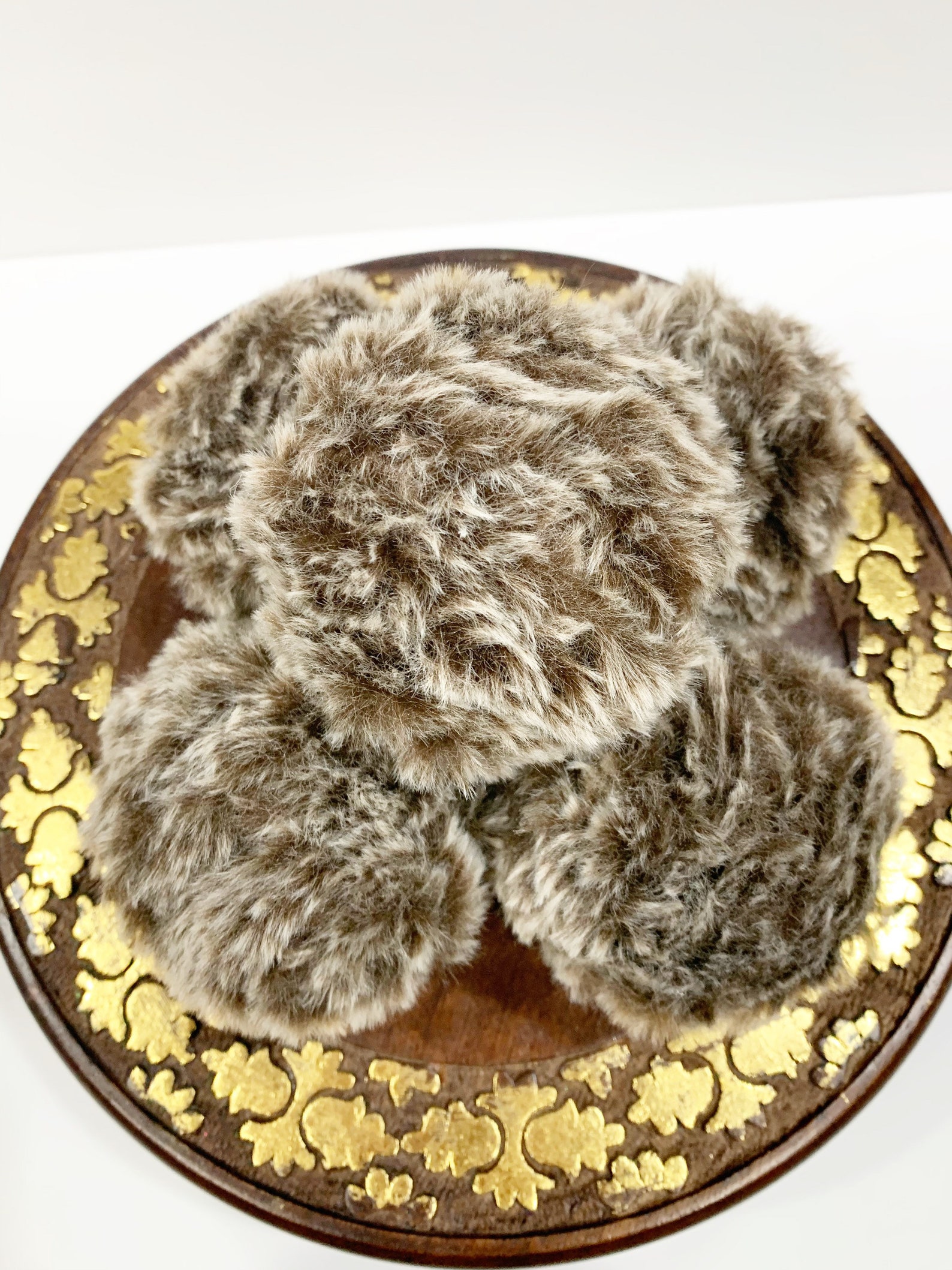 Faux Fur Decorative Ornament Balls Wreath Attachments Tiered - Etsy
