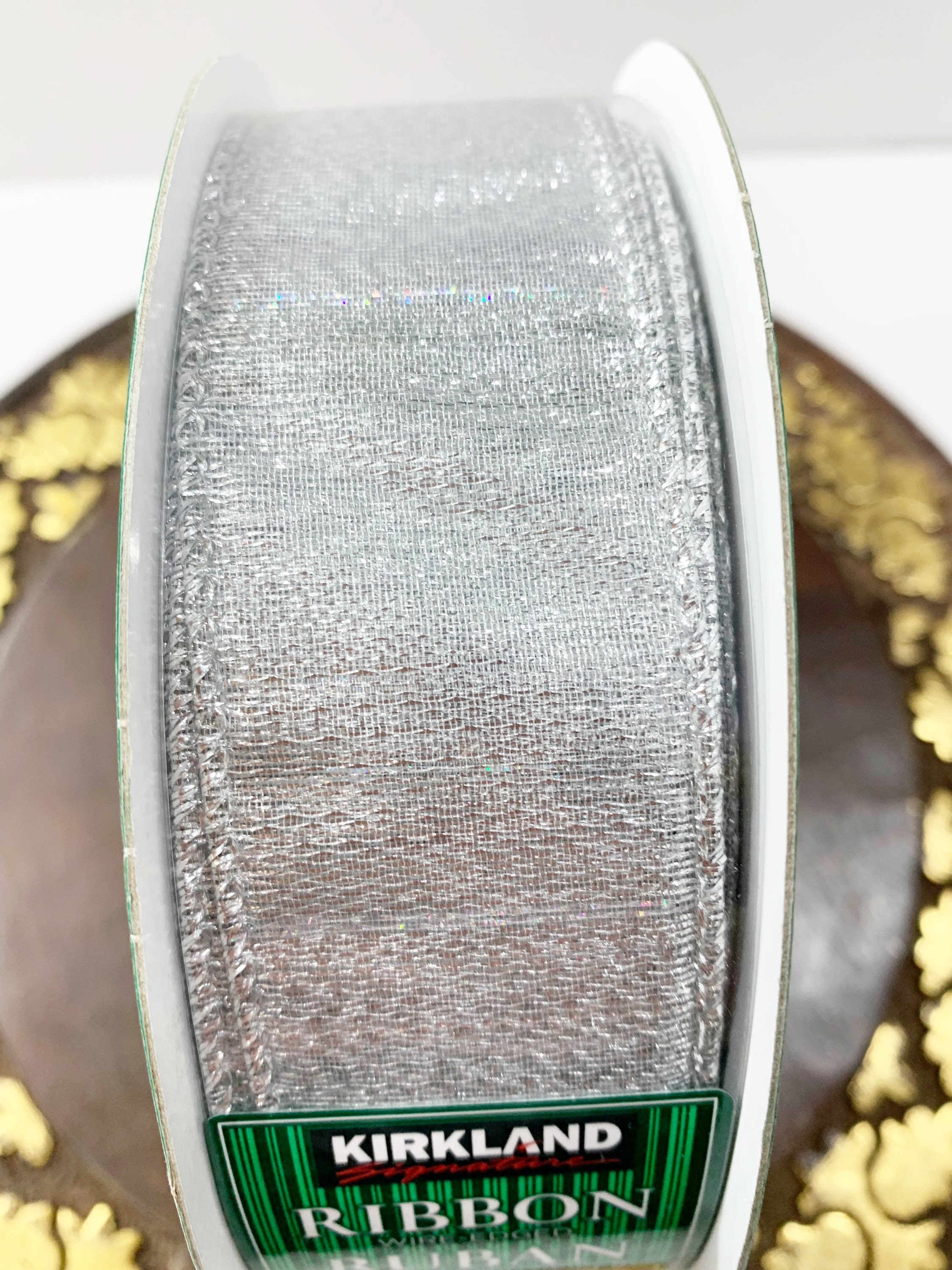 Silver Ribbon WIRED 50 Yard Roll 1.5 Inch Christmas - Etsy