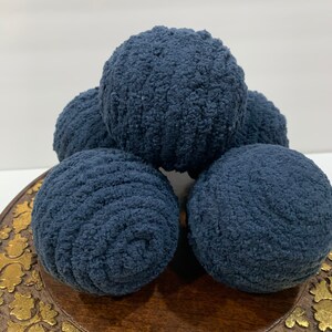 Navy Blue Decorative Yarn Ornament Balls, Wreath Attachments, Nautical ...