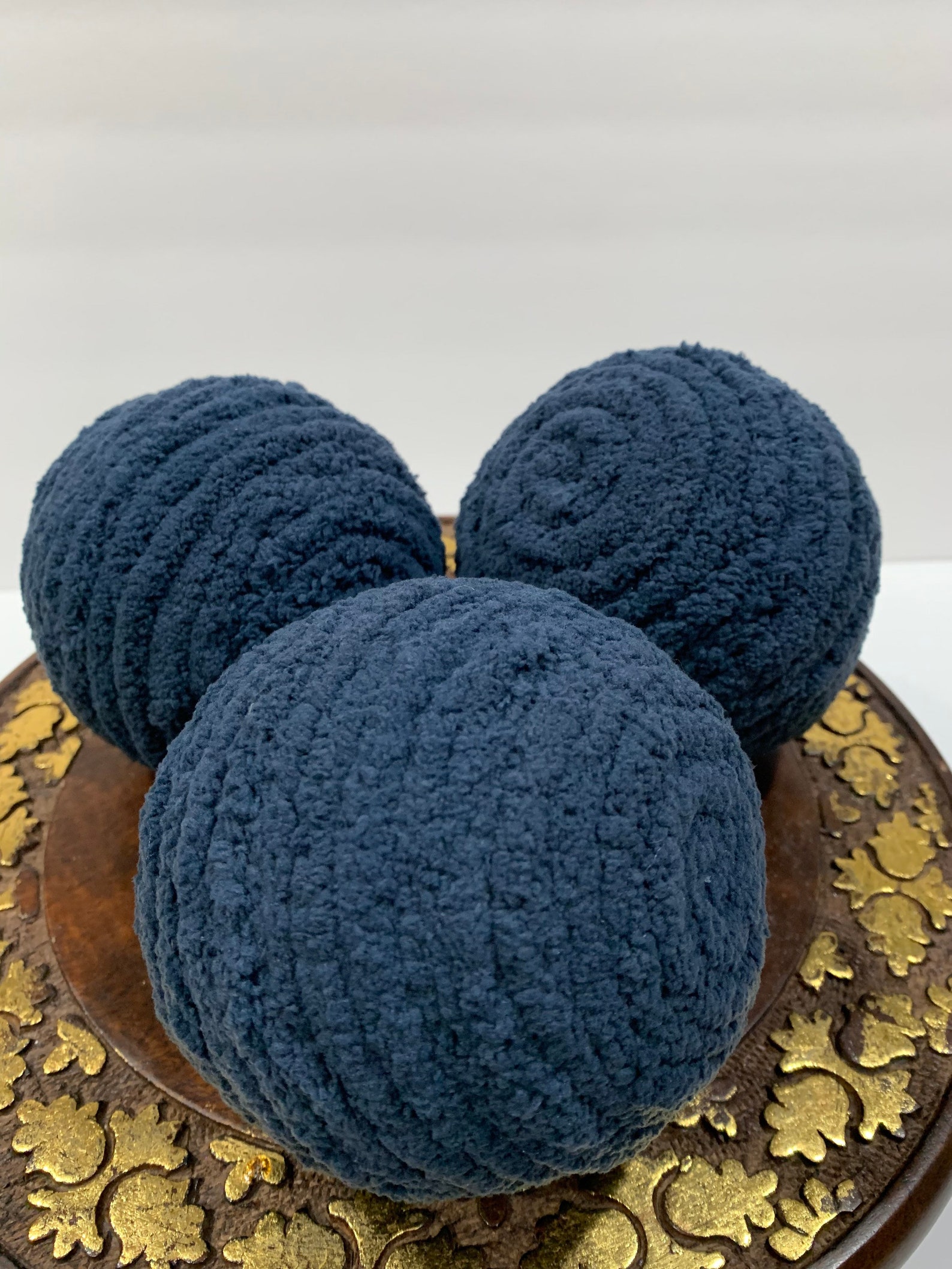 Navy Blue Decorative 4.5 Inch Ornament Yarn Balls Wreath - Etsy