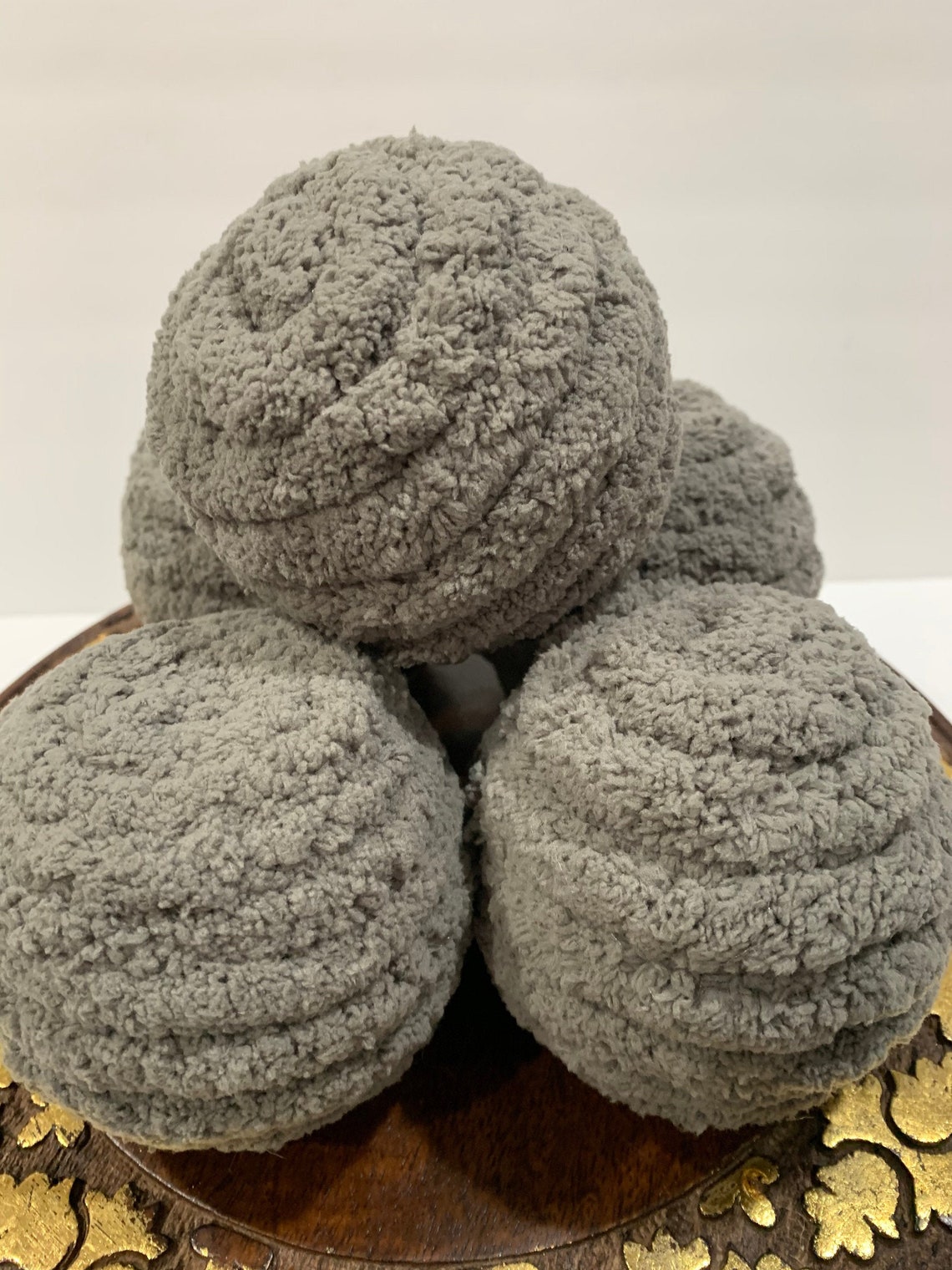 Elephant Gray Decorative Yarn Ornament Balls Wreath | Etsy