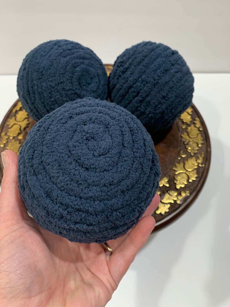 Navy Blue Decorative 4.5 Inch Ornament Yarn Balls Wreath - Etsy