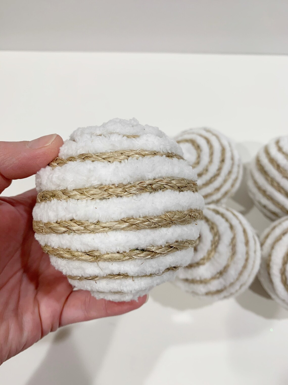 Decorative Yarn and Rope Ornament Balls Wreath Attachments - Etsy