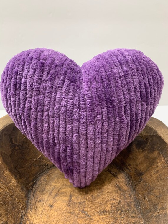 Purple Heart Valentines Day Valentines Decor Large Heart | Etsy