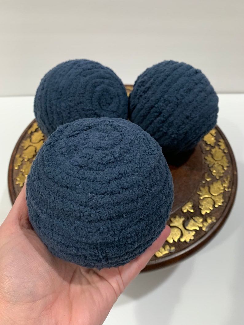 Navy Blue Decorative 4.5 Inch Ornament Yarn Balls Wreath - Etsy