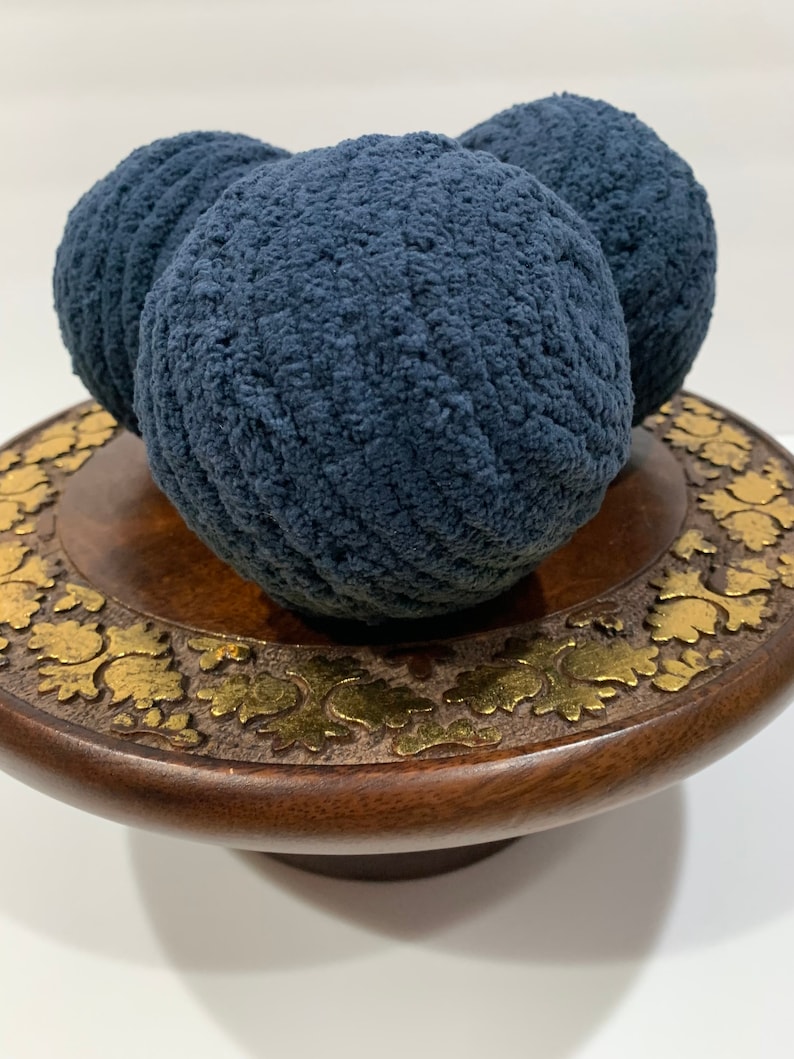 Navy Blue Decorative 4.5 Inch Ornament Yarn Balls Wreath - Etsy