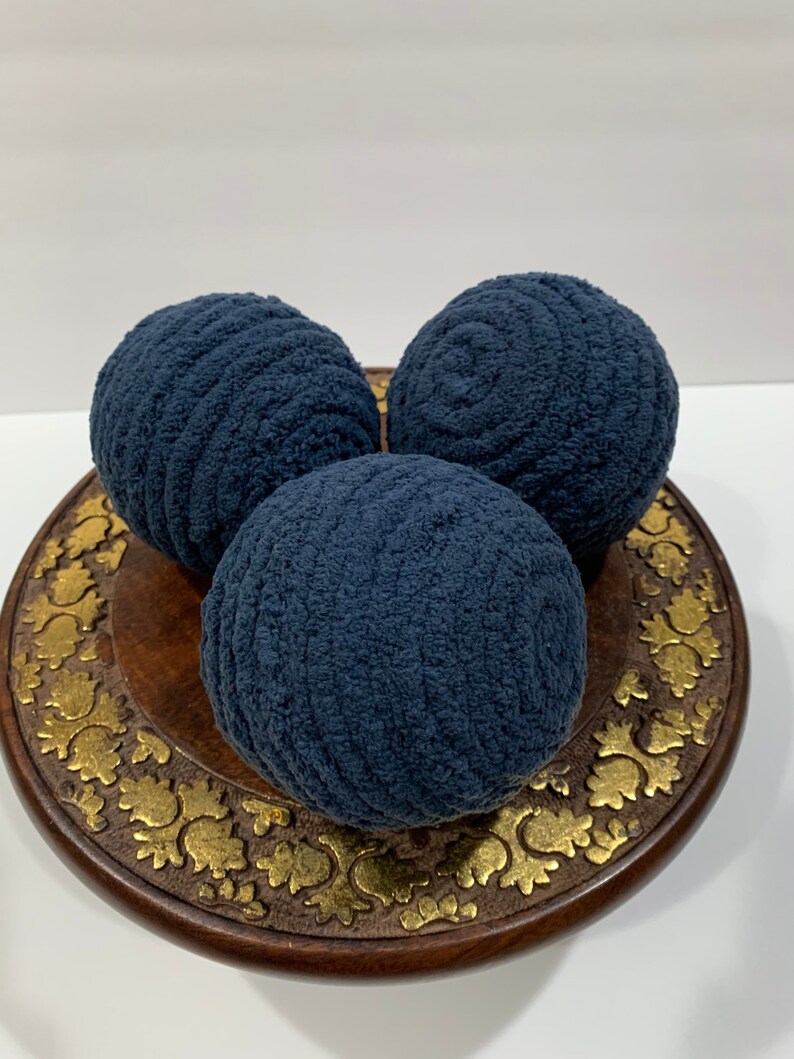 Navy Blue Decorative 4.5 Inch Ornament Yarn Balls Wreath | Etsy